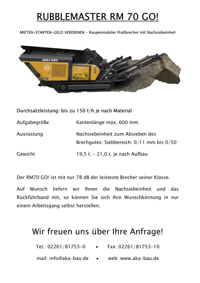 Adolf Koch Bauunternehmung GmbH - Vermietung